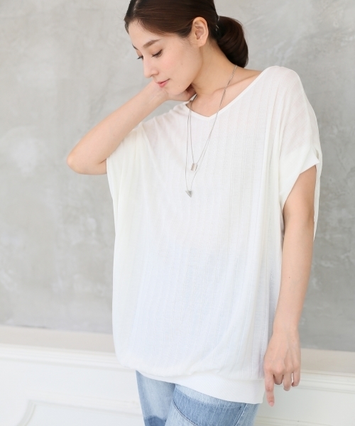 LEPSIM（レプシィム）の「【前後2WAYアイテム】テレコドレープ2WAY/SS 728475（Tシャツ/カットソー）」 - WEAR