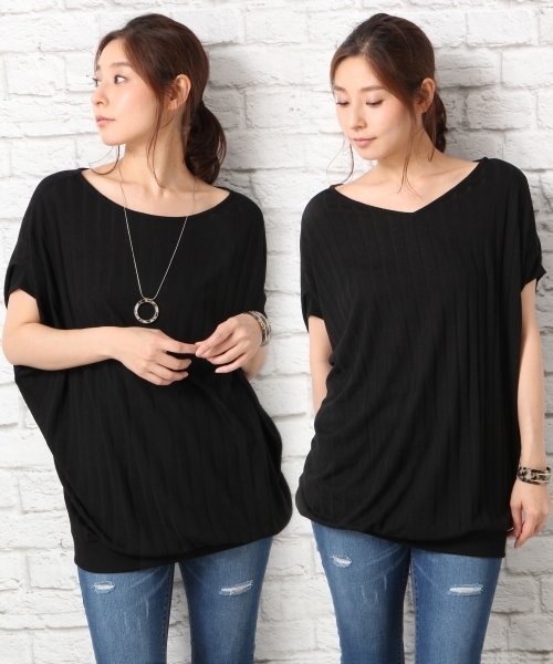 LEPSIM（レプシィム）の「【前後2WAYアイテム】テレコドレープ2WAY/SS 728475（Tシャツ/カットソー）」 - WEAR