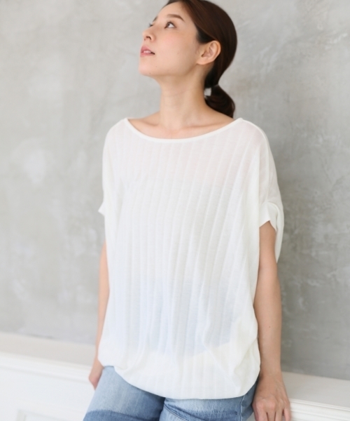 LEPSIM（レプシィム）の「【前後2WAYアイテム】テレコドレープ2WAY/SS 728475（Tシャツ/カットソー）」 - WEAR