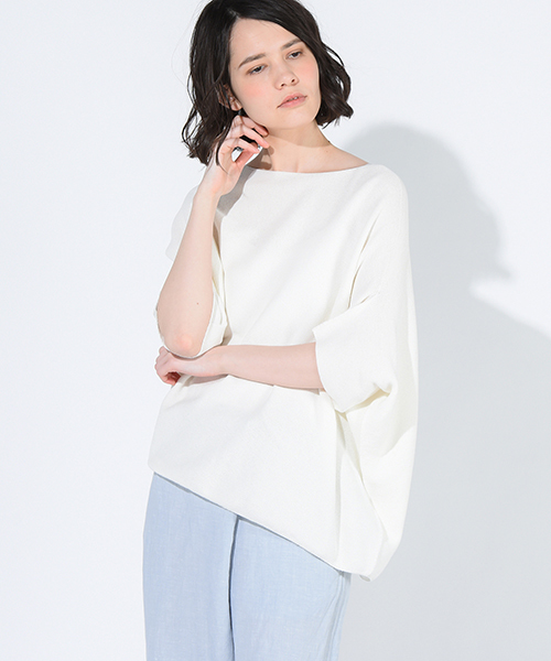 Pao de lo（パオデロ）の「ペーパーヤーン アシンメトリーニット（ニット/セーター）」 - WEAR