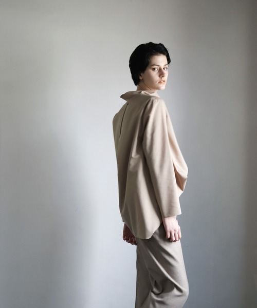 DRESSLAVE（ドレスレイブ）の「high twist cotton bottleneck blouse (ハイネックブラウス)（シャツ ...