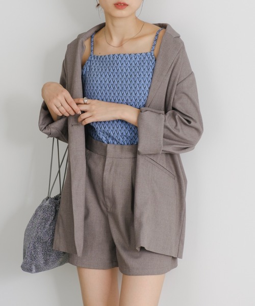 Kastane（カスタネ）の「【新色追加/SETUP対応】カップ付きパターンキャミ（キャミソール）」 - WEAR