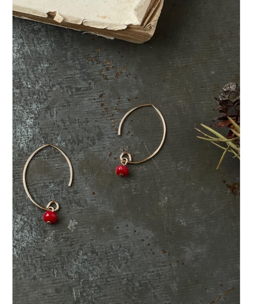 【Tiny gem room】14KGF コーラル ピアス（珊瑚）(MA)（ピアス（両耳用））｜tone（トーン）のファッション通販 - ZOZOTOWN