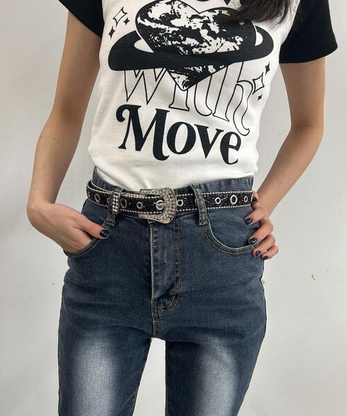 WEGO（ウィゴー）の「WEGO/ビジューバックルラメベルト（ベルト）」 - WEAR