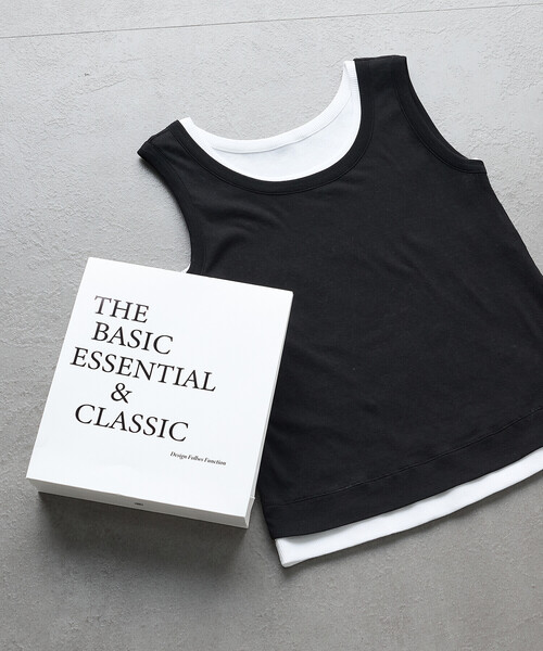 強撚ガステレコ／オーガニック レイヤードタンクトップ（タンクトップ