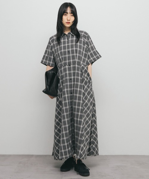 【セール】チェックWIDEフレアワンピース（ワンピース）｜KBF（ケイビーエフ）のファッション通販 - ZOZOTOWN