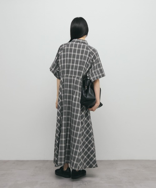 KBF（ケイビーエフ）の「チェックWIDEフレアワンピース（ワンピース）」 - WEAR