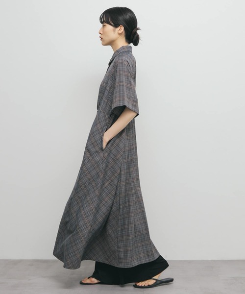 KBF（ケイビーエフ）の「チェックWIDEフレアワンピース（ワンピース）」 - WEAR