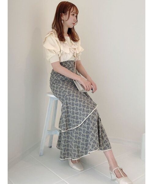 dazzlin（ダズリン）の「パイピングイレフリルスカート（スカート）」 - WEAR