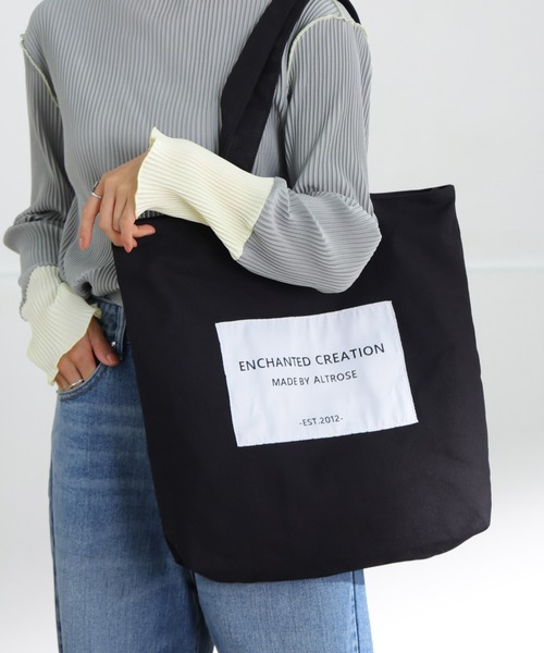 ALTROSE（アルトローズ）の「A4 キャンバス トート ワッペン カジュアル 推し活（トートバッグ）」 - WEAR