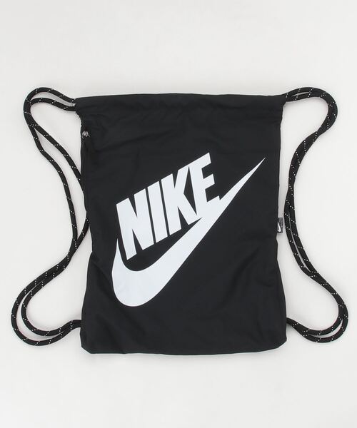 NIKE（ナイキ）の「NIKE ナイキ HERITAGE DRAWSTRING バッグ DC4245 010BLACK/WHITE（ボディバッグ/ウエストポーチ）」 - WEAR