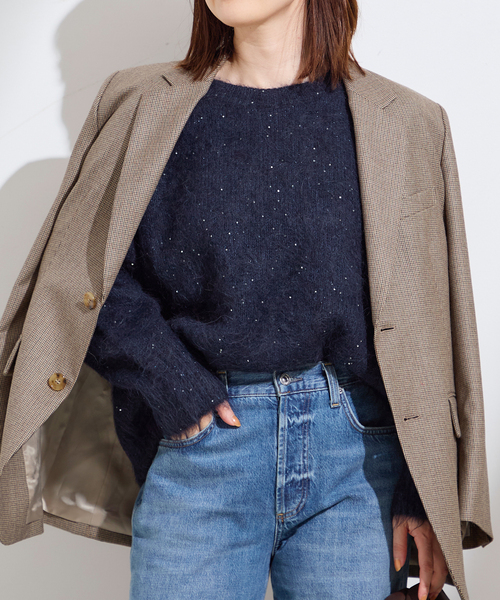 セール】アルパカMIXスパンコールプルオーバー（ニット/セーター