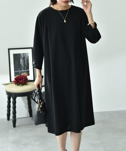 INTERPLANET（インタープラネット）の「カットジョーゼットBACKプリーツワンピース（ワンピース）」 - WEAR