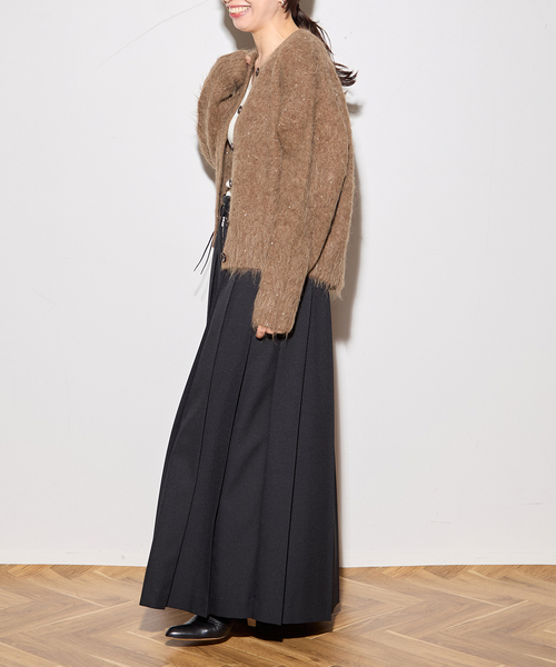 セール】アルパカMIXスパンコールカーディガン（カーディガン/ボレロ