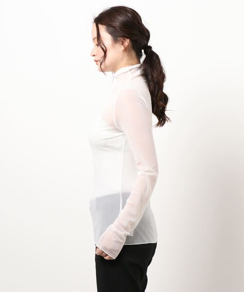 SVEC（シュベック）の「【SVEC / シュベック】シースルー ハイネック メロウ トップス 長袖（Tシャツ/カットソー）」 - WEAR