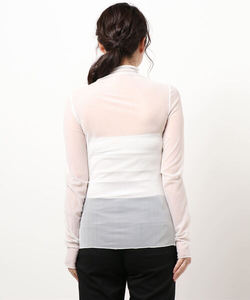 SVEC（シュベック）の「【SVEC / シュベック】シースルー ハイネック メロウ トップス 長袖（Tシャツ/カットソー）」 - WEAR