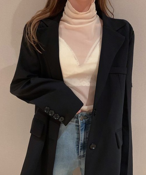 SVEC（シュベック）の「【SVEC / シュベック】シースルー ハイネック メロウ トップス 長袖（Tシャツ/カットソー）」 - WEAR