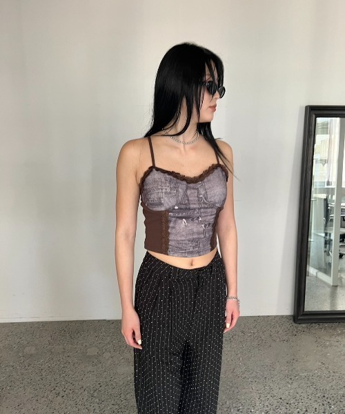 BLONDEY（ブロンディ）の「カップ付きレースキャミソール（キャミソール）」 - WEAR