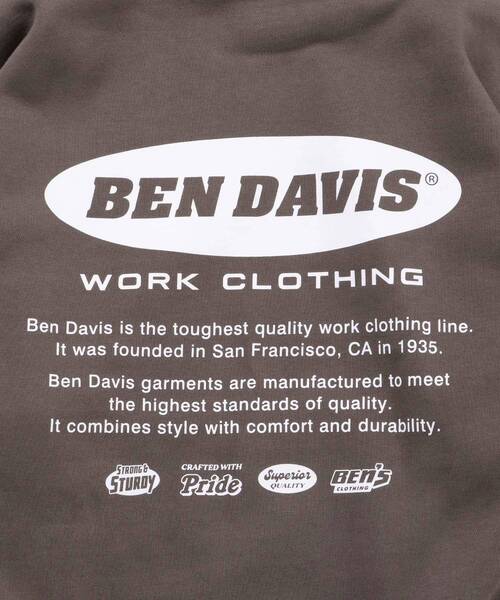 BEN DAVIS（ベンデイビス）の「【BEN DAVIS(ベンデイビス)】SPONSORED HOODIE / ワンポイント刺繍 オーバル ...