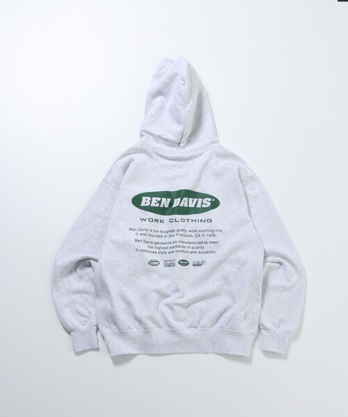 BEN DAVIS（ベンデイビス）の「【BEN DAVIS(ベンデイビス)】SPONSORED HOODIE / ワンポイント刺繍 オーバル ...