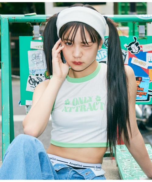 ANAP GiRL（アナップガール）の「【ANAPGiRL×mochu】コラボバイカラーバッグリボンタンクトップ（タンクトップ）」 - WEAR