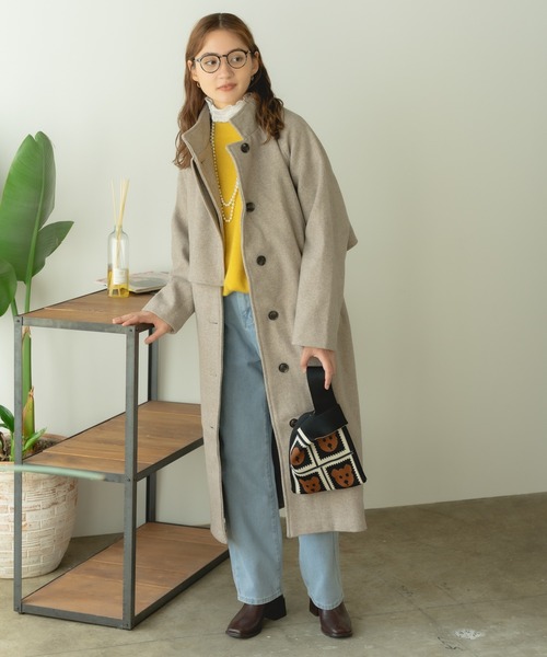 AO2（アオズ）の「Stand Collar Long Coat / スタンドカラーロングコート（ステンカラーコート）」 - WEAR