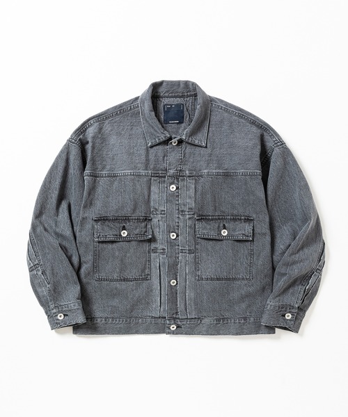 Fade Denim Pleated Sleeve Blouse（デニムジャケット）｜meanswhile（ミーンズワイル）のファッション通販 - ZOZOTOWN