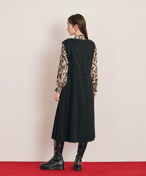 トラッド風プリーツワンピース（ワンピース）｜Audie a Muses