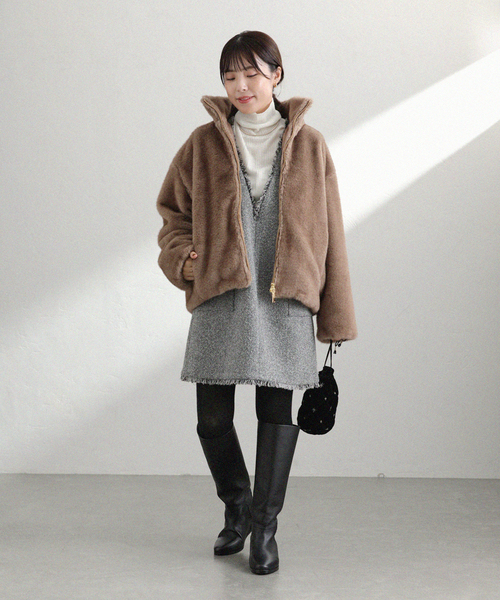 洗える】フェイクファージップコート（その他アウター）｜La TOTALITE