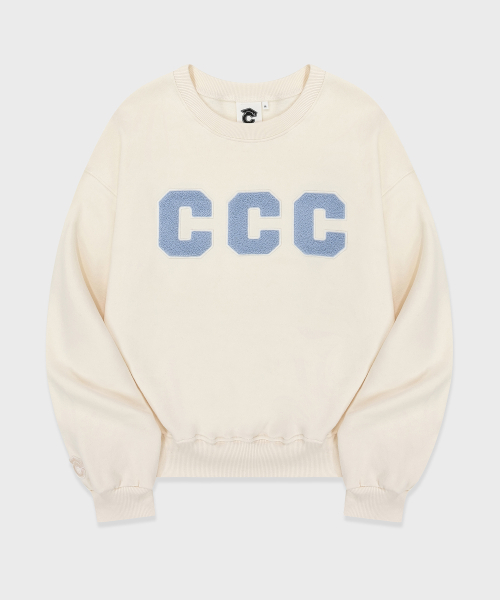 CCC Sky Blue Patch Sweatshirt_Ivory [Unisex]（スウェット）｜CONCEPTCOLLEGE ...