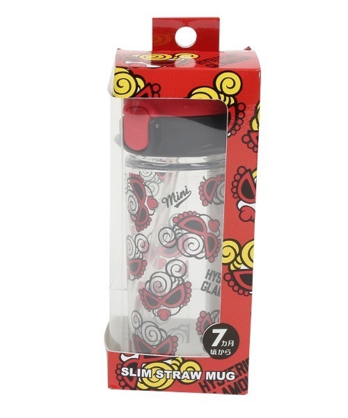HYSTERIC MINI（ヒステリックミニ）の「MINI FACE総柄 スリムストローボトルマグ 240ml（マグ/哺乳瓶/お食事グッズ）」 - WEAR