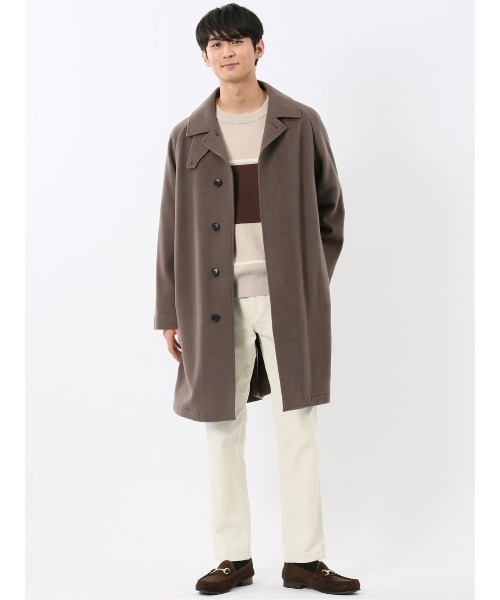 m．f．エディトリアル（m．f．editorial）/【ウール100％ ゆったり】m．f．エディトリアル リラクシング ステンカラーコート セール】【ウール100％ ゆったり】m.f.エディトリアルメンズ