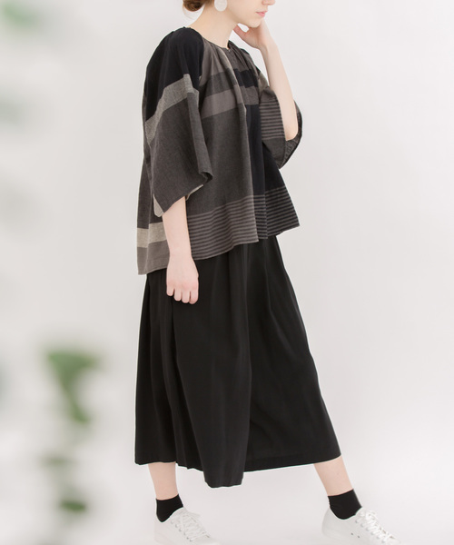 nop de nod（ノップドゥノッド）の「コットンリネンパネルチェックスモックブラウス（シャツ/ブラウス）」 - WEAR