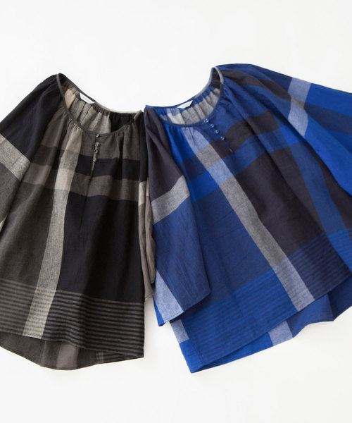 nop de nod（ノップドゥノッド）の「コットンリネンパネルチェックスモックブラウス（シャツ/ブラウス）」 - WEAR
