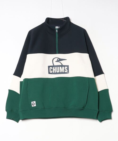 CHUMS（チャムス）の「【WEB限定】[CHUMS/チャムス] MYTON パネルデザイン ハーフジップスウェット（スウェット）」 - WEAR