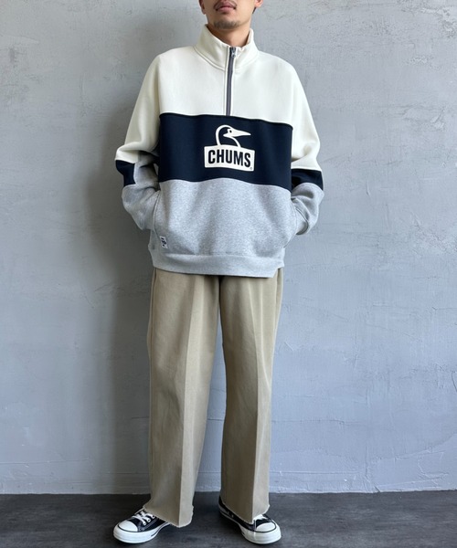 CHUMS（チャムス）の「【WEB限定】[CHUMS/チャムス] MYTON パネルデザイン ハーフジップスウェット（スウェット）」 - WEAR