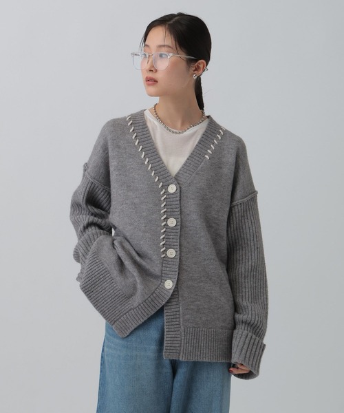 LEPSIM（レプシィム）の「5ゲージハンドステッチVカーディガン 595543（カーディガン/ボレロ）」 - WEAR