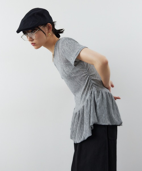HANNE（アン）の「バルーンヘムシアーリップルTEE（Tシャツ/カットソー）」 - WEAR