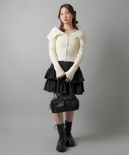 SPINNS（スピンズ）の「ACL OFSL ZIP KN（ニット/セーター）」 - WEAR