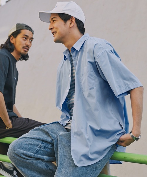 【THE CRAFT CREW PRODUCTS】ファンクショナルファブリック ビッグシルエット アソートレギュラーカラー半袖シャツ / 抗菌 ...