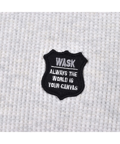 WASK（ワスク）の「WASK/バックロゴパッチワークワッフルTシャツ (100~160cm)（Tシャツ/カットソー）」 - WEAR