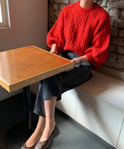 ELCY（エルシー）の「【ELCY】ケーブルオーバーサイズニット（ニット/セーター）」 - WEAR