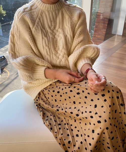 ELCY（エルシー）の「【ELCY】ケーブルオーバーサイズニット（ニット/セーター）」 - WEAR