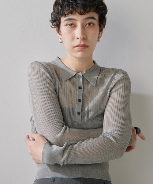 THE PAUSE（ザ ポーズ）の「【THE PAUSE】シアーポロニット（ニット/セーター）」 - WEAR