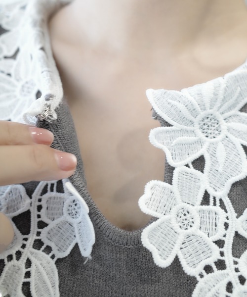 セール】【mily bilet】華やかさと上品さを纏う。パール使いレース