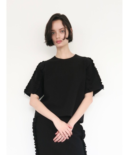 swane（スワネ）の「frill sleeves pullover（Tシャツ/カットソー）」 - WEAR