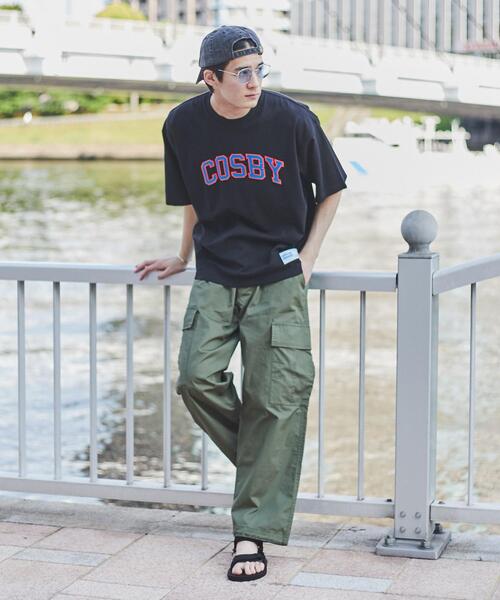 coen（コーエン）の「COSBY（コスビー）別注プリント／ロゴワッペンTシャツ（Tシャツ/カットソー）」 - WEAR