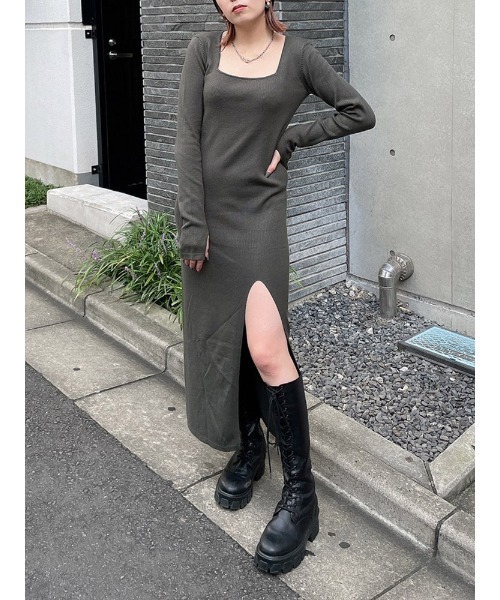 ENVYM（アンビー）の「スリットニットロングOP（ワンピース）」 - WEAR