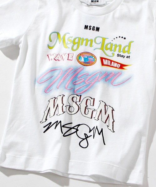 MSGM（エムエスジーエム）の「MSGM(エムエスジーエム)Kids & Junior プリント半袖Tシャツ（Tシャツ/カットソー）」 - WEAR