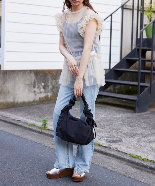 SETUP7（セットアップセブン）の「【SETUP7】ギャザーデザイン ワンショルダーバッグ KNF080（ショルダーバッグ）」 - WEAR